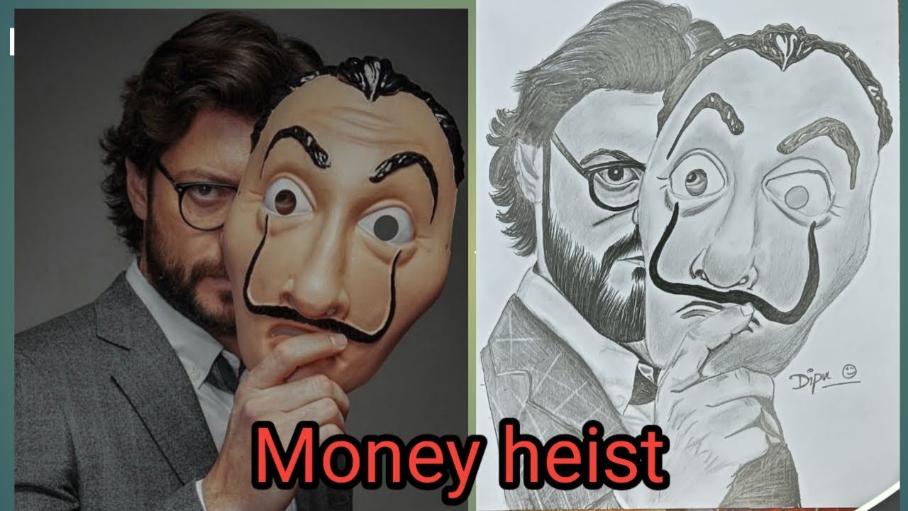 How to draw Money heist drawing. |pencil sketch - YouTube