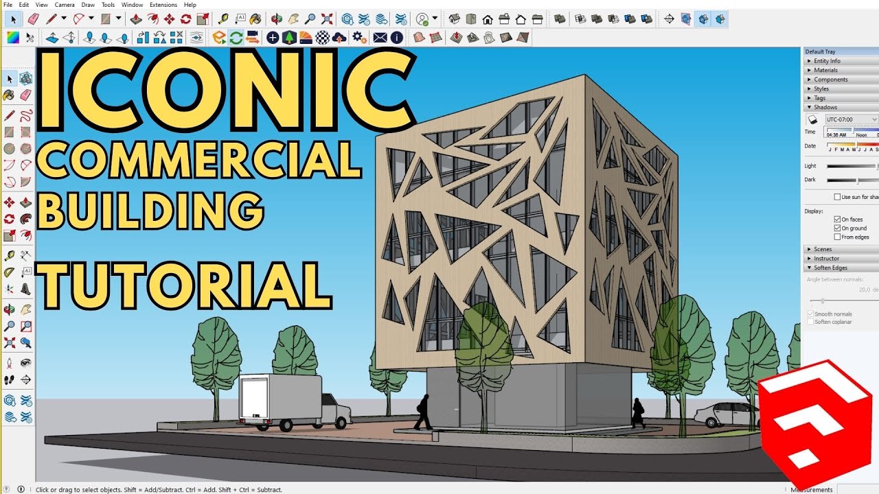 SKETCHUP TUTORIAL | HOW TO CREATE ICONIC COMMERCIAL BUILDINGS - YouTube