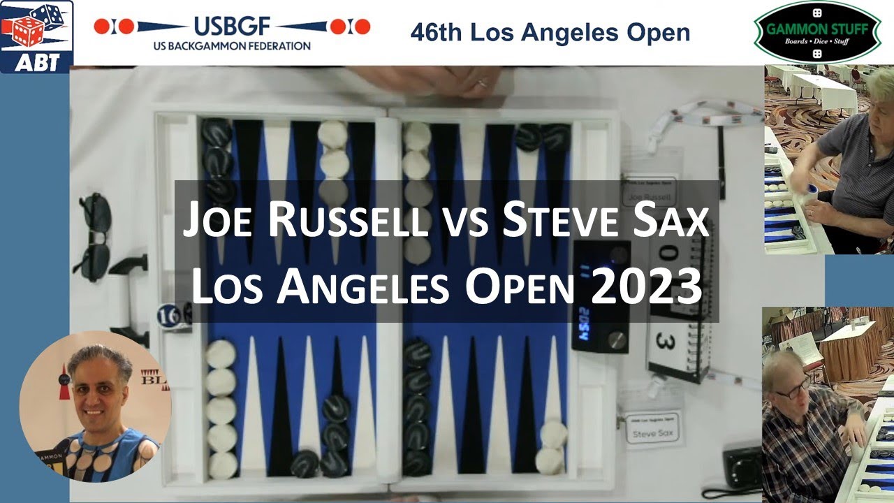 Joe Russell vs Steve Sax Backgammon Match Los Angeles Open 2023 - YouTube