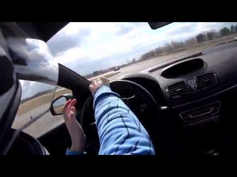 FWD lift off oversteer - Renault Megane RS, auto24ring - YouTube