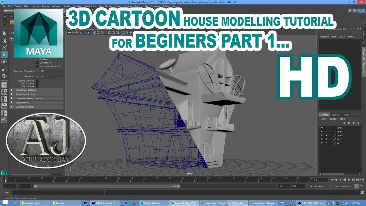 3D CARTOON HOUSE MODELLING TUTORIAL PART 1 - YouTube