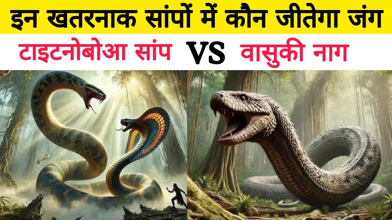 Vasuki naag vs Titnoboa Fight | Snake strength comparison | Amazon jung ...