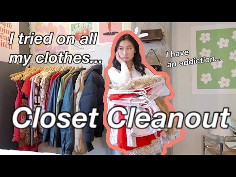 Extreme Closet Cleanout + trying on ALL my clothes