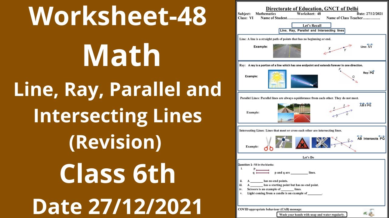 Worksheet 48 Math class 6 English Medium (27/12/21) / worksheet Math ...