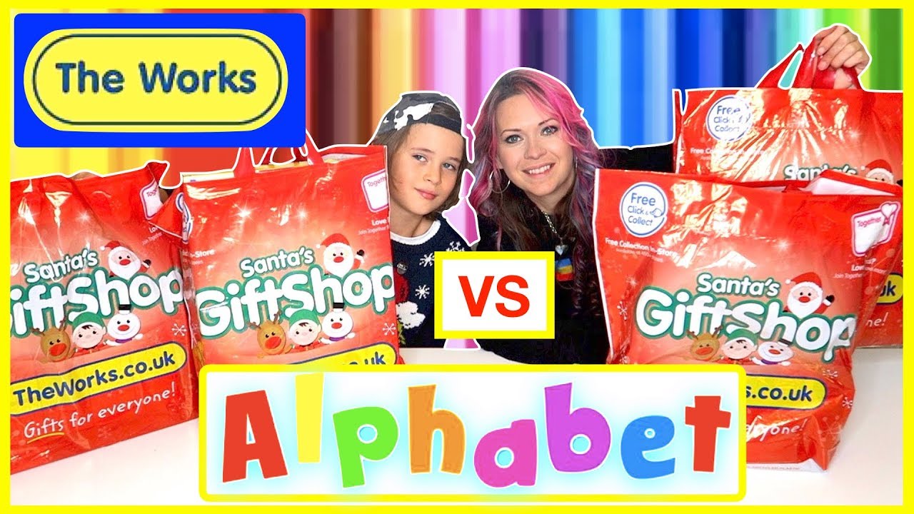 ALPHABET SHOPPING CHALLENGE 🤑 THE WORKS 🛍 Kid vs Mum 😂 ABC - YouTube