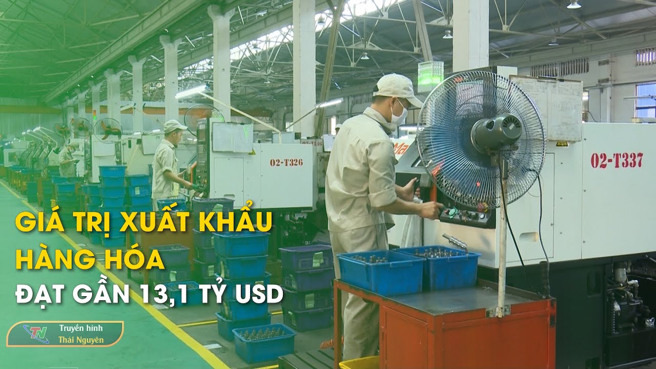 Giá trị xuất khẩu hàng hóa đạt gần 13,1 tỷ USD | Thái Nguyên TV - YouTube