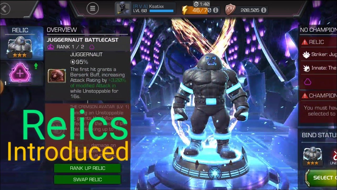 RELICS introduced for everyone. Mcoc A champ gets its Striker. - YouTube