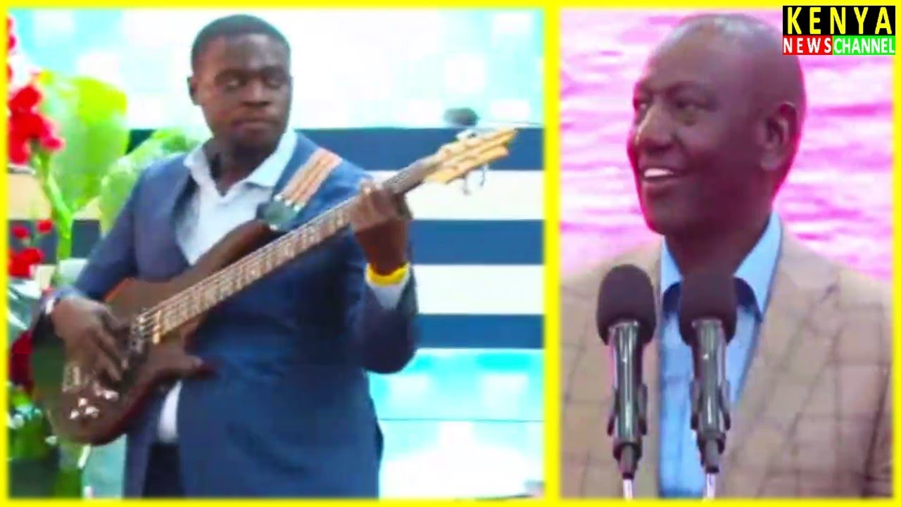 Sakaja plays Guitar to welcome Ruto to Speak in Church at Jesus Winner ...
