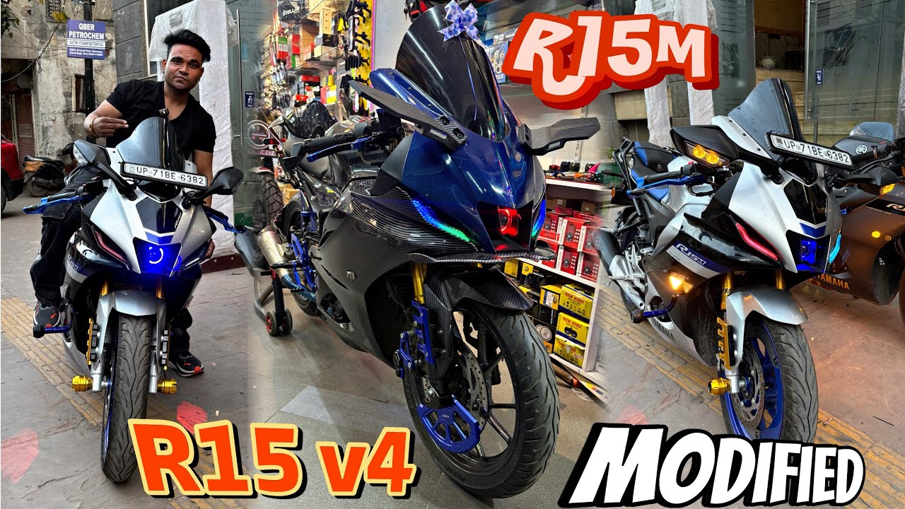 r15 v4 modification accessories | r15M Modified | r15 full Corbon fiber ...