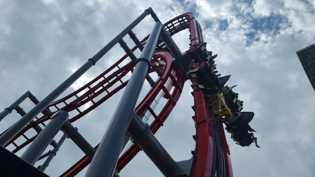 Dragon Slayer 4-D free flyer coaster at Adventureland (August 20th ...