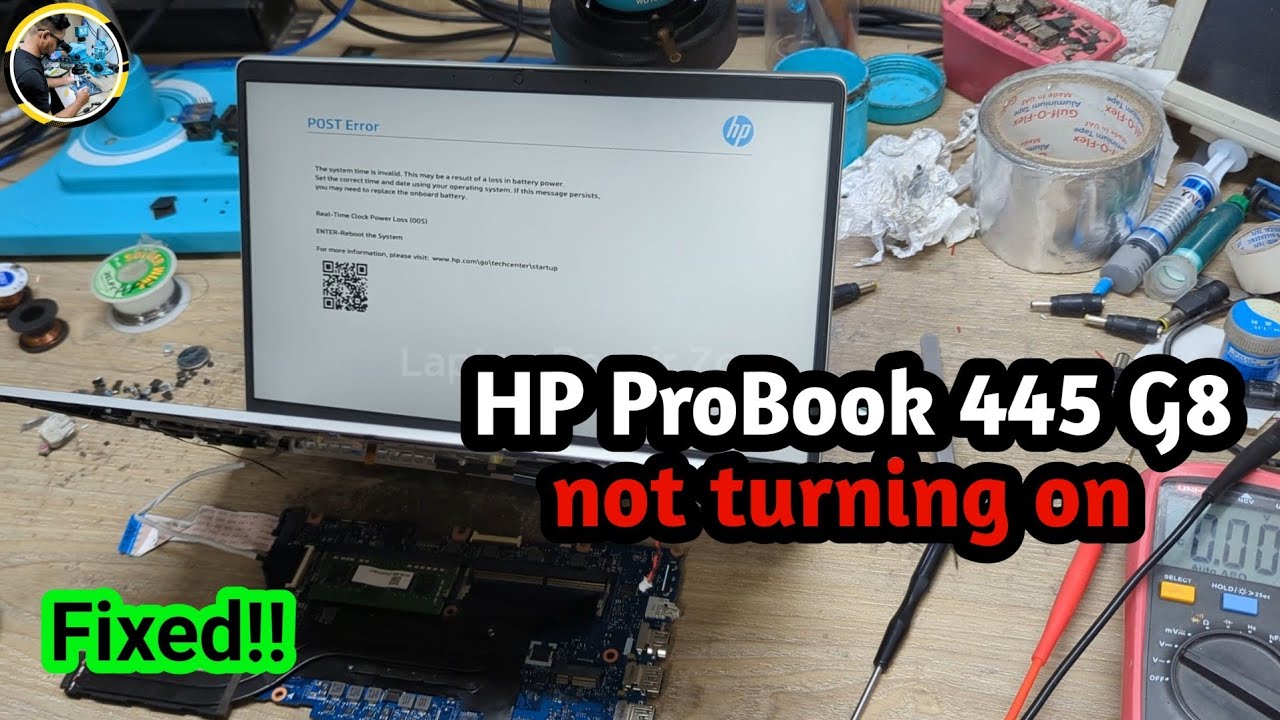 HP ProBook 445 G8 not turning on | white and orange LED lights blinking ...