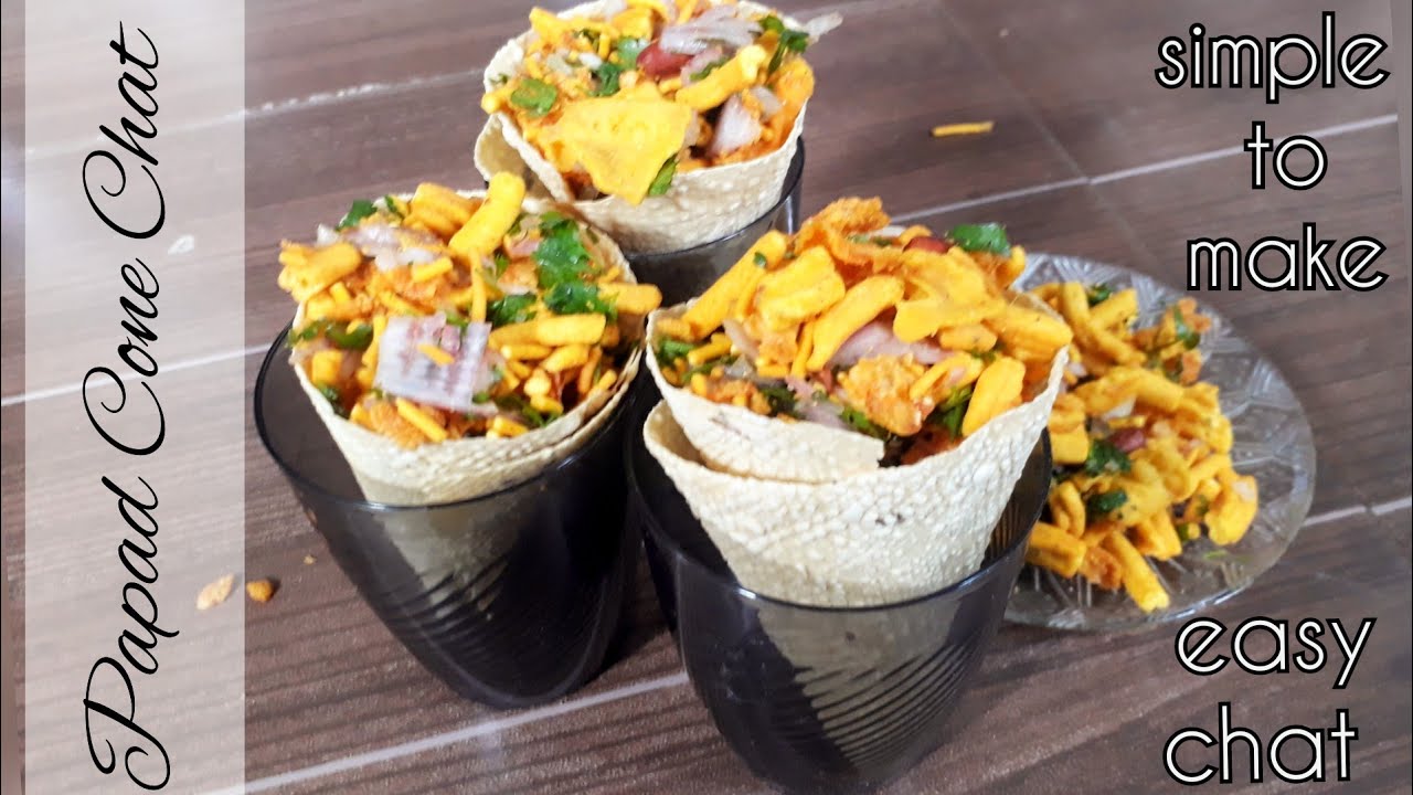 how to make papad cone chat|papad cone chat|papad chat|cone chat|papad ...