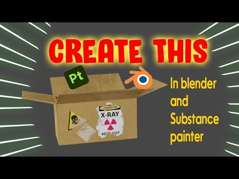 3D box with ripped stickers in substance painter - YouTube