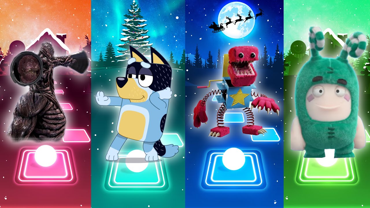 Siren Head vs Bluey vs Boxy Boo vs Odd Bods Tiles Hop EDM Rush - YouTube