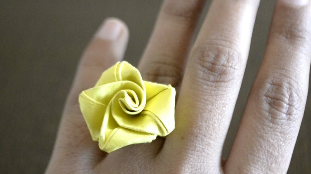 How to make paper ring // DIY - paper craft idea - YouTube
