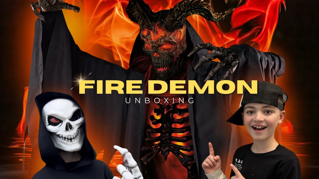 Spirit Halloween 2025 Fire Demon Animatronic | Unboxing + Full Demo 🔥 ...