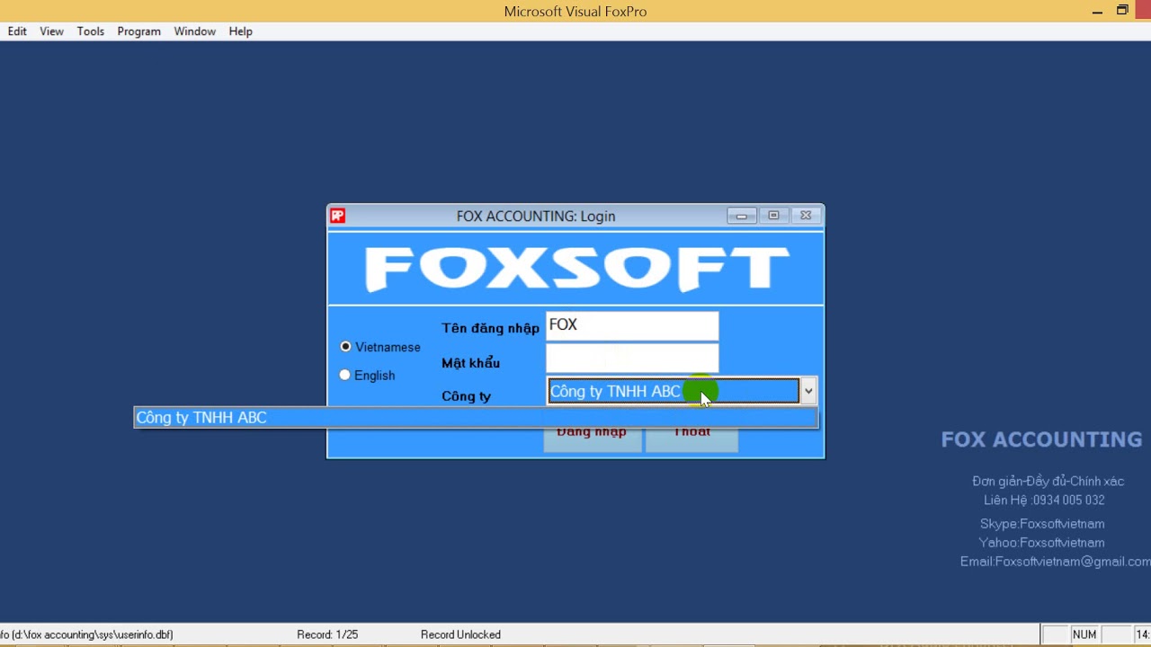 Hướng dẫn cài đặt và tạo nhiều đơn vị trên phần mềm Fox Accounting ...