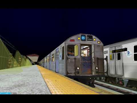 OpenBve: Pre-GOH R32 H Shuttle Train to Far Rockaway-Mott Avenue - YouTube