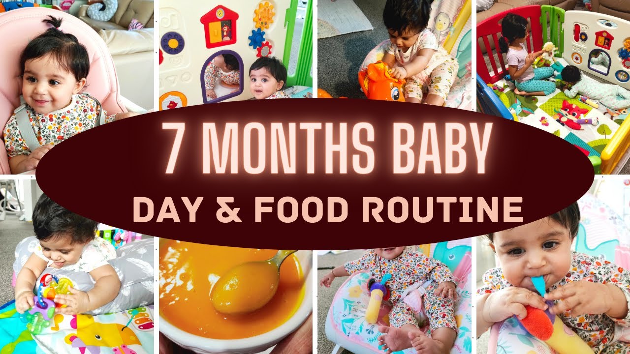7 MONTHS BABY ( DAY & FOOD ROUTINE ) #baby_routine - YouTube
