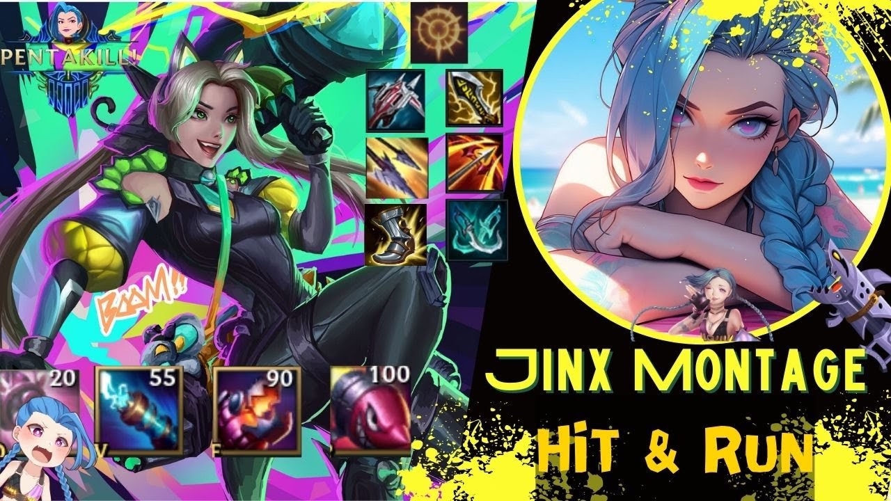 League of Legends (LOL) JINX ADC MONTAGE - BEST PLAYS S14 - How to Kite ...