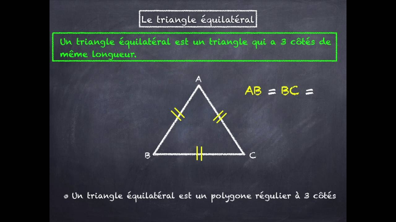 Le triangle équilatéral - YouTube