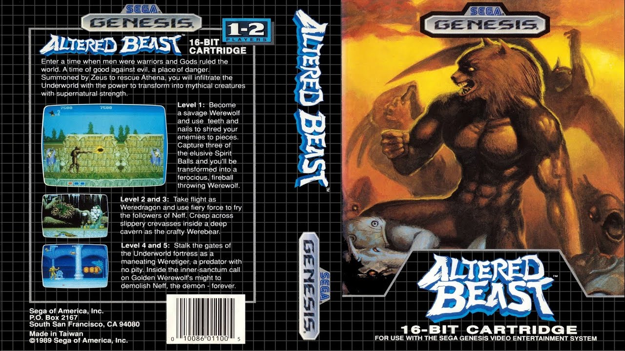 [Altered Beast Transformation] Altered Beast (SEGA Mega Drive/Genesis ...