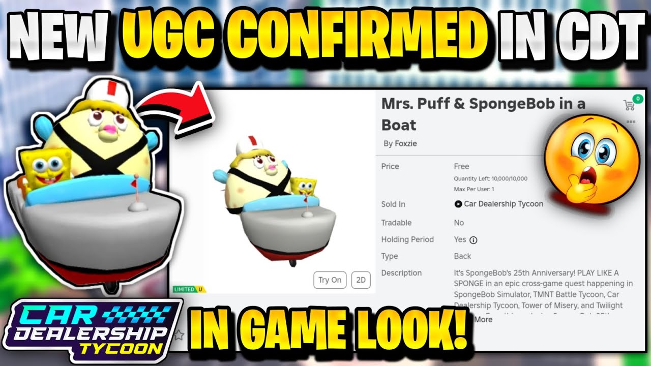 🔥*UGC 360° VIEW* NEW UGC CONFIRMED IN CDT | Roblox Car Dealership ...