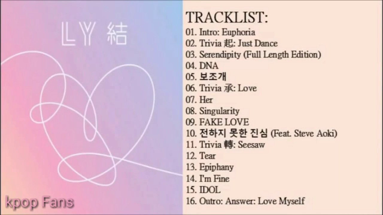 full album bts LOVE YOURSELF ANSWER - YouTube