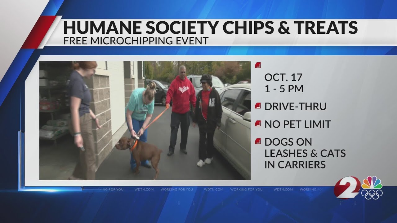 Humane society microchipping event - YouTube