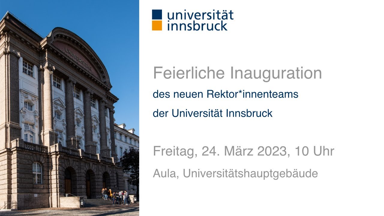 Feierliche Inauguration des neuen Rektor*innenteams der Universität ...
