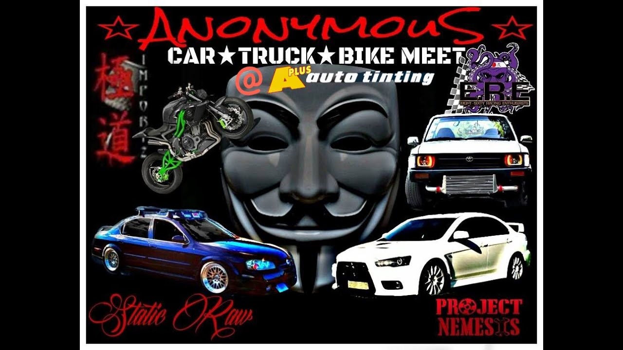 ANONYMOUS CAR, TRUCK, & BIKE MEET - YouTube