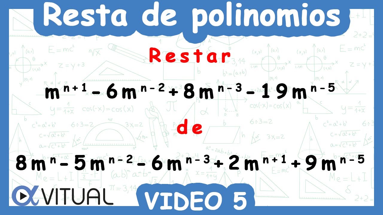 Resta de Polinomios | Video 5 de 10 - YouTube
