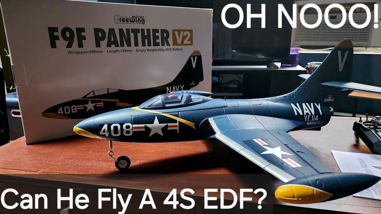 Good First EDF Jet? Freewing F9F Panther V2 64mm Unboxing - YouTube