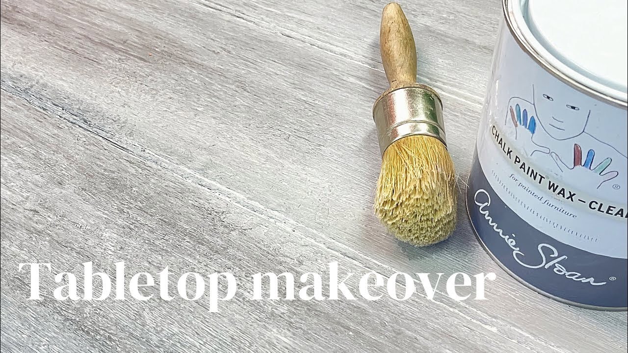 Tabletop makeover Using Annie Sloan is wet wax technique . - YouTube