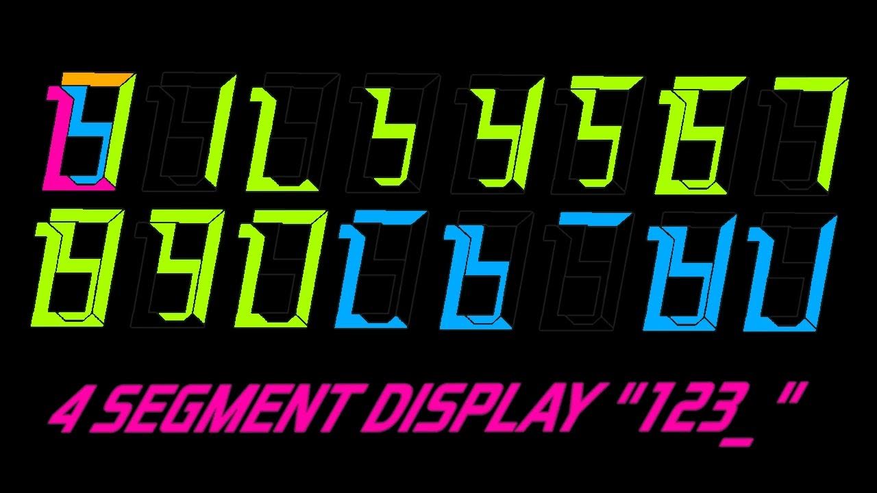 4 segment display [no connected segment+ full height] - YouTube
