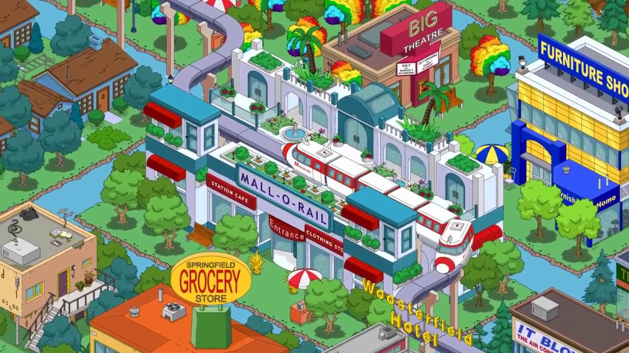 Simpsons Tapped Out. Monorail City Trip - YouTube