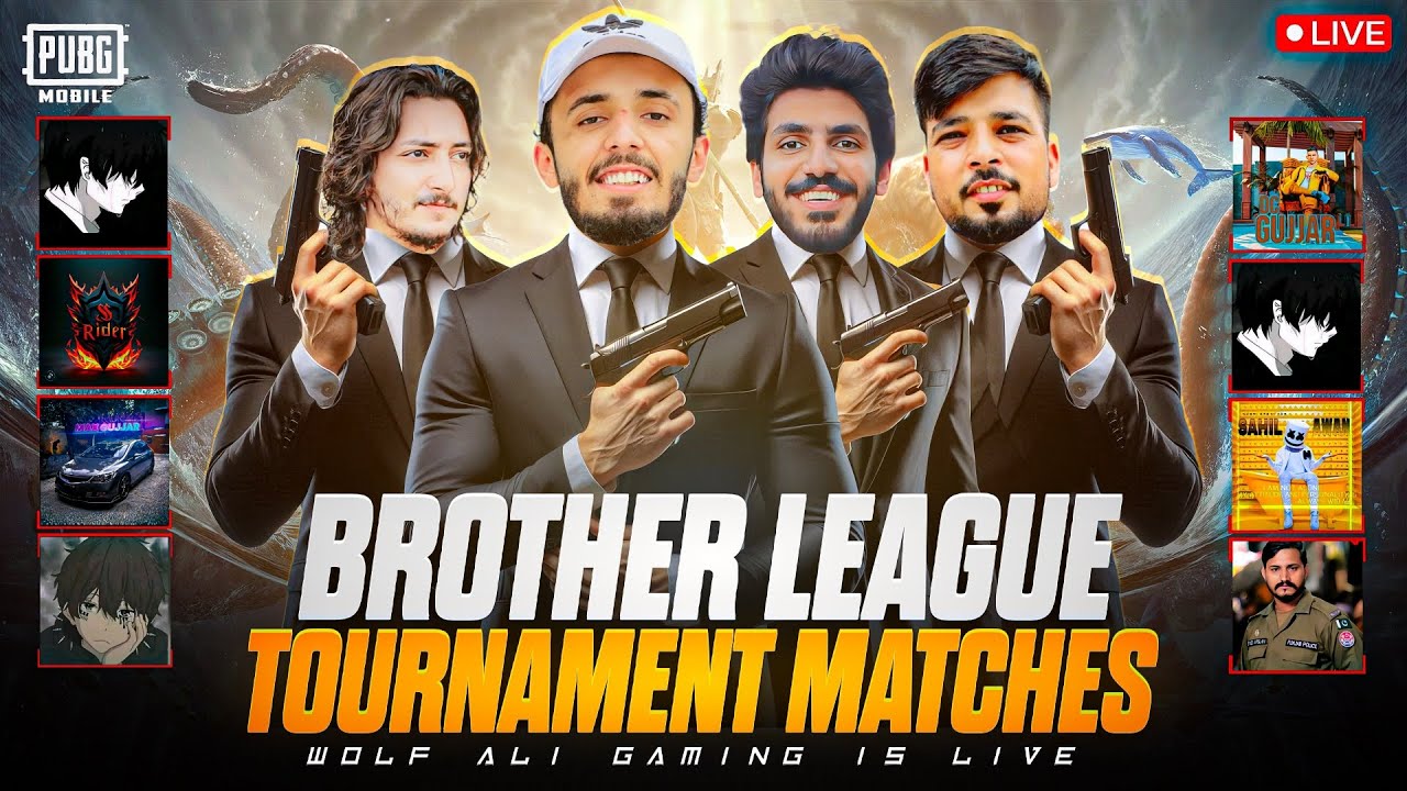 FINALS BROTHER LEAGUE MATCHES & CUSTOM ROOMS | PUBG MOBILE | WOLF ALI ...
