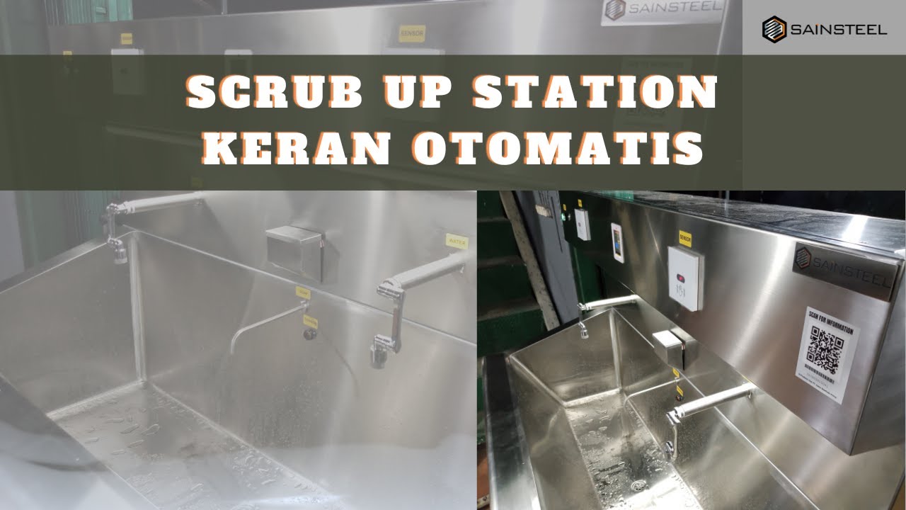 Scrub Up Station Keran Otomatis Untuk 2 Orang | sainsteel | - YouTube