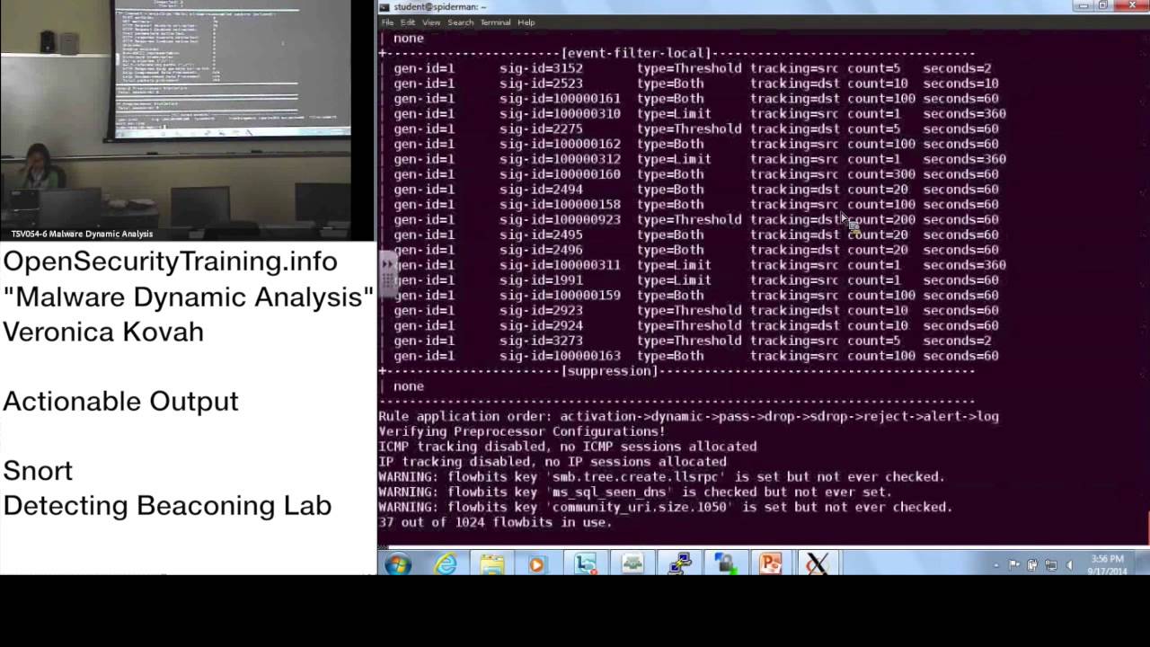 Dynamic Malware Analysis D3P20 Actionable Output Snort Lab Detecting ...