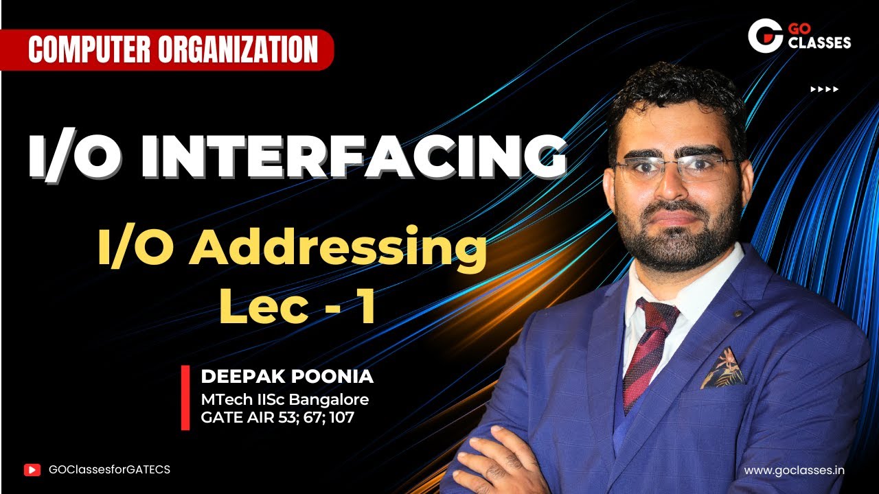 I/O Interfacing Lec 1 - I/O Devices, Interface, Memory Mapped I/O ...