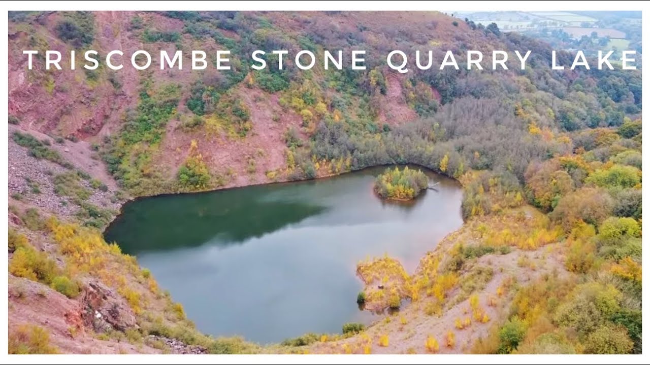 DJI Mavic Mini- Flight around Triscombe Stone Quarry Lake - YouTube