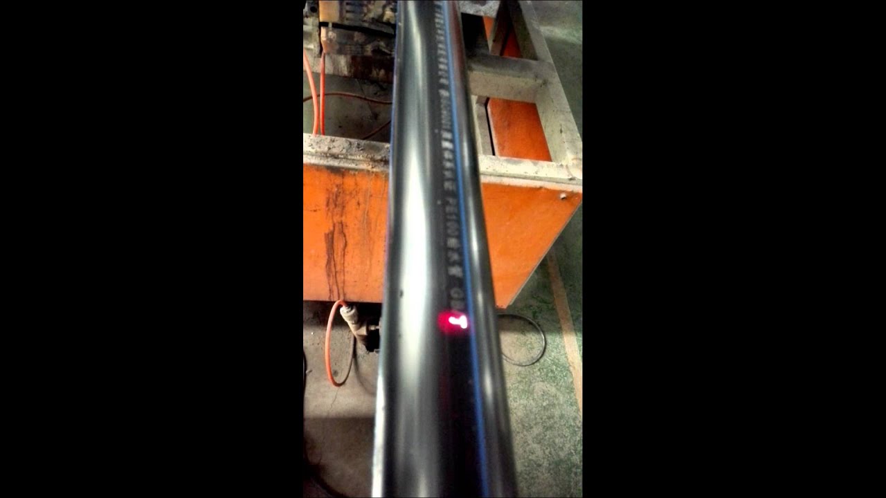 laser printer on HDPE pipe - YouTube