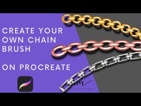 How to make Chain Brushes on Procreate for jewelry designing? - YouTube