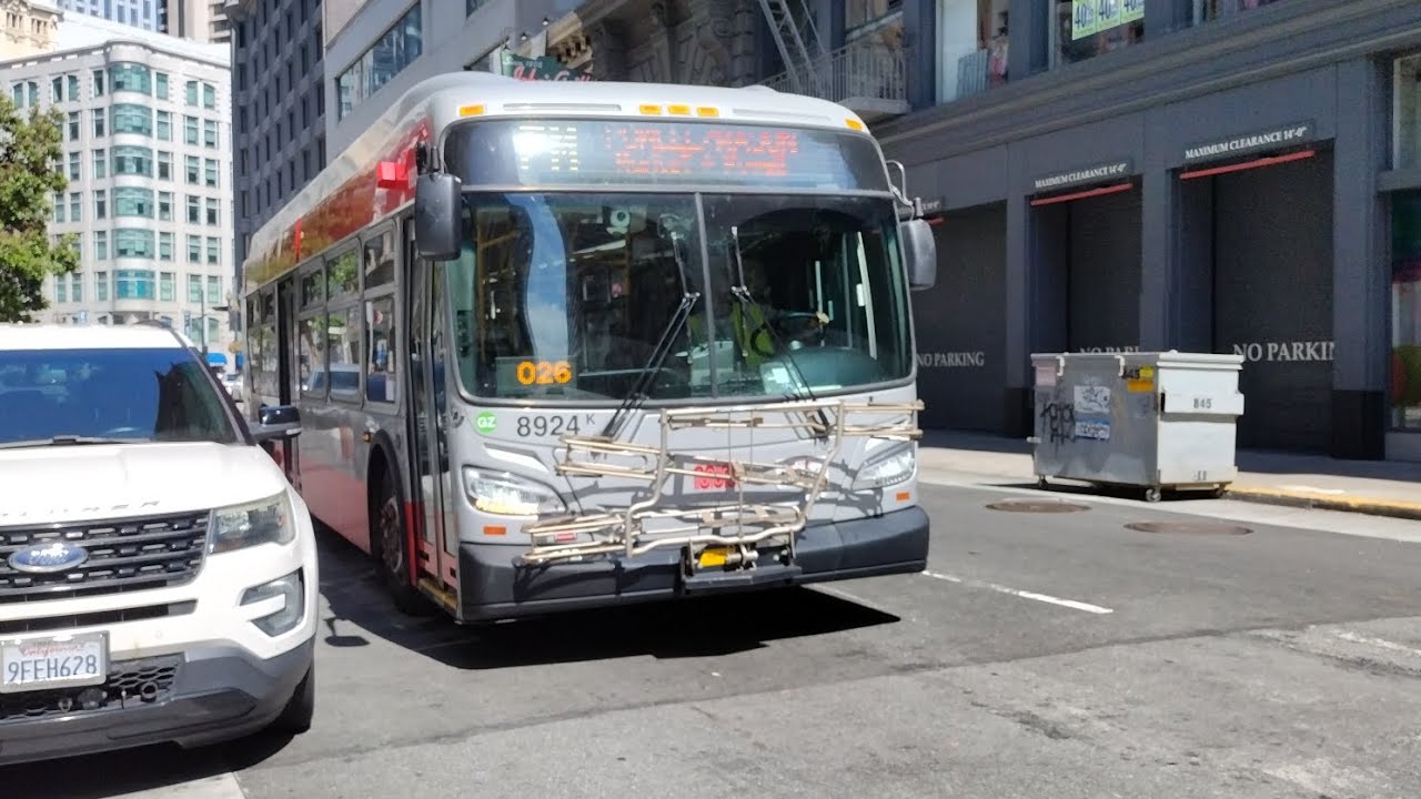 SF MUNI 2018 NFI XDE40 #8924 on route PM Powell-Mason CC Shuttle- NB to ...
