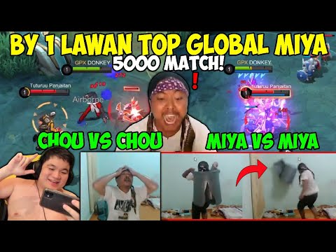 BY 1 LAWAN TOP GLOBAL MIYA KINTIL 5K MATCH!!! CHOU VS CHOU & MIYA VS MIYA!!!!!