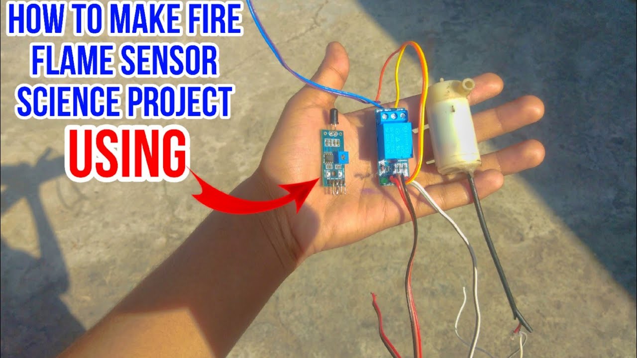 How to make fire flame sensor science project - YouTube