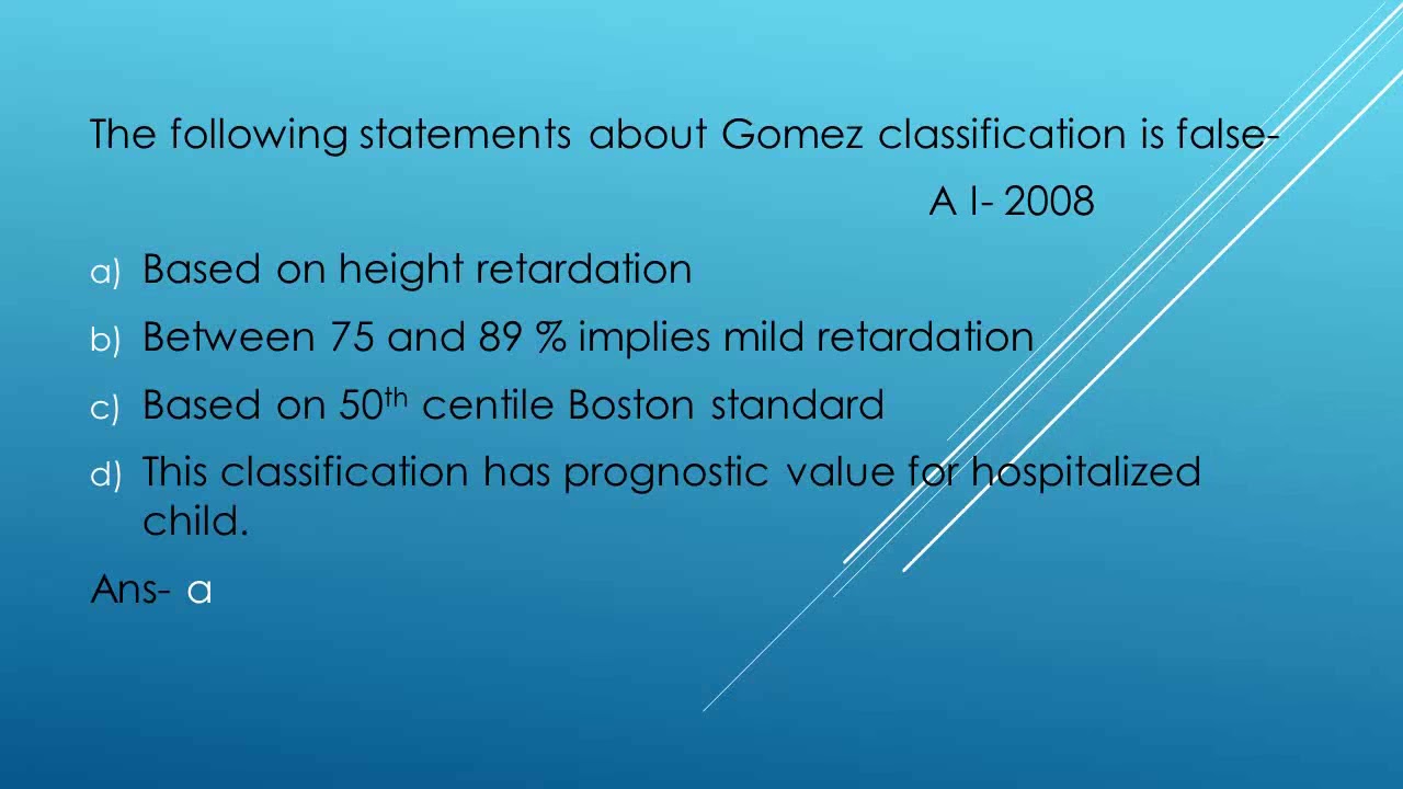 Gomez classification/ Malnutrition. Medical Mnemonic for NEET PG by Dr ...