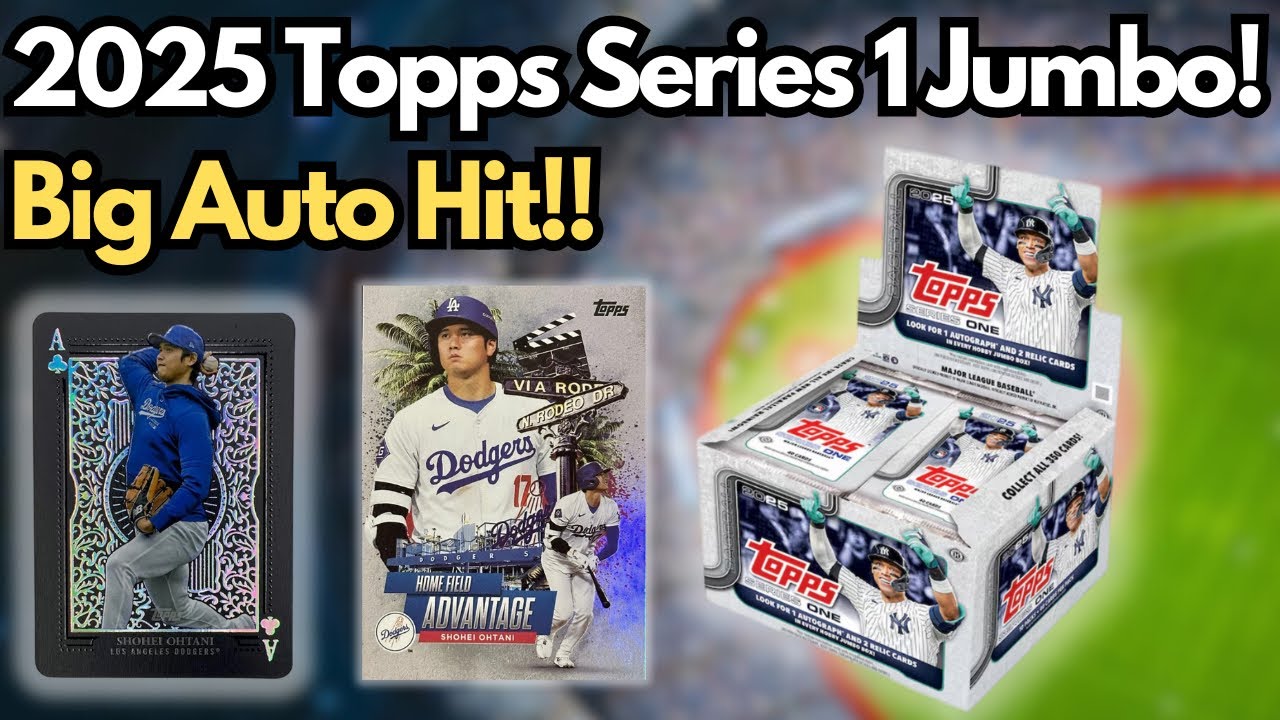 Massive Auto! 2025 Topps Series 1 Baseball Jumbo Hobby Box! Case Hit ...
