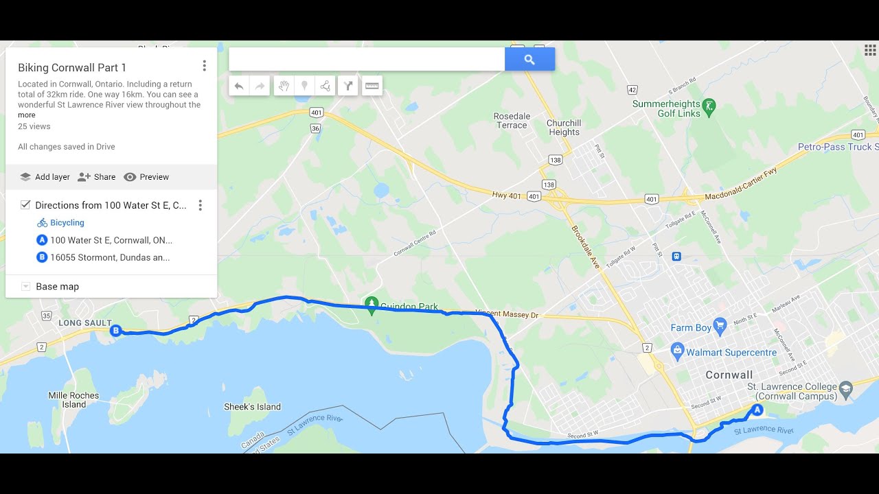 Cornwall, Ontario. Waterfront Trail Biking - YouTube