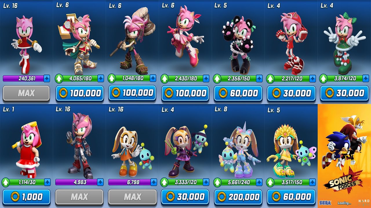 Sonic Forces All Amy the Rose vs All Cream the Rabbit Gameplay - YouTube